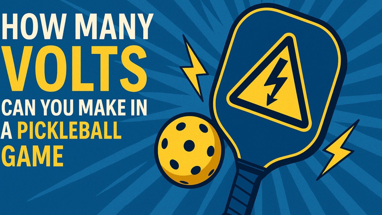 How Many Volts Can You Make in a Pickleball Game - Paddlesshop